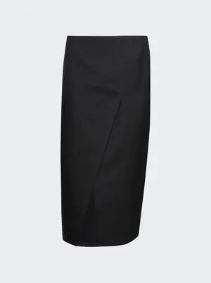 Gucci Wool Gabardine Midi Skirt