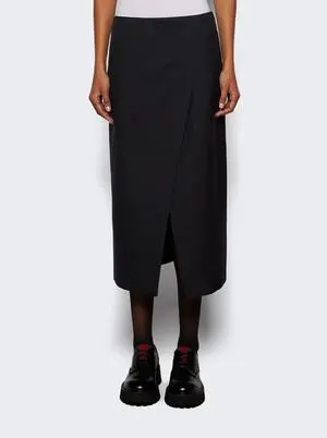 Gucci Wool Gabardine Midi Skirt