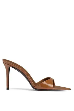 GIUSEPPE ZANOTTI Intriigo 90 Patent Leather Mules - Brown