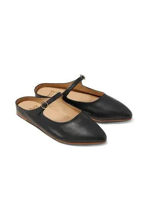 Beek Swallow Leather Mules - Black