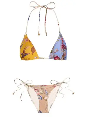 Zimmermann Patience Spliced Printed Bikini Multicoloured 1
