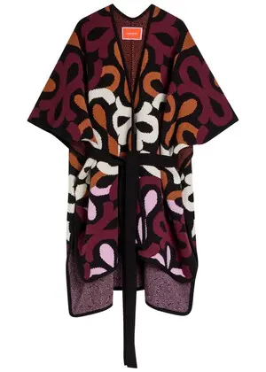La DoubleJ Maiolika Patterned Wool Robe