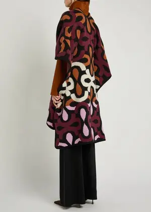 La DoubleJ Maiolika Patterned Wool Robe