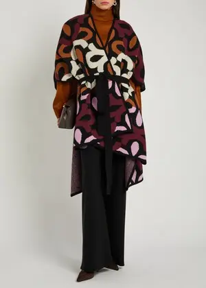 La DoubleJ Maiolika Patterned Wool Robe