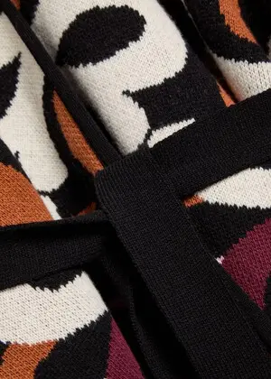 La DoubleJ Maiolika Patterned Wool Robe