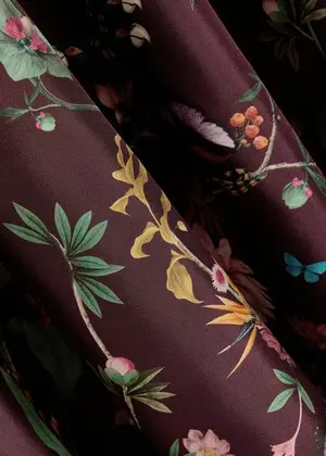 La DoubleJ Square Belted Printed Silk Kaftan Dress
