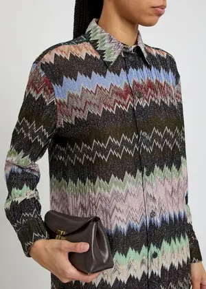 Missoni Snake-pattern Metallic-knit Shirt
