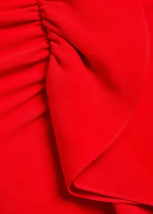 Tove Beth Ruffled Crepe Maxi Dress