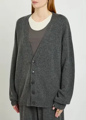 Extreme Cashmere N°459 Jonah V-neck Cashmere-blend Cardigan - Dark Grey