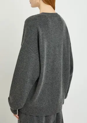 Extreme Cashmere N°459 Jonah V-neck Cashmere-blend Cardigan - Dark Grey