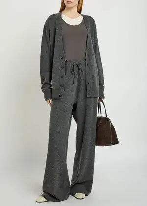Extreme Cashmere N°459 Jonah V-neck Cashmere-blend Cardigan - Dark Grey