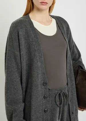 Extreme Cashmere N°459 Jonah V-neck Cashmere-blend Cardigan - Dark Grey