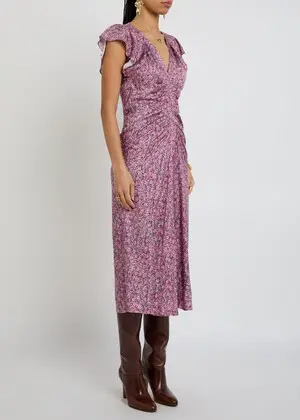 Isabel Marant Étoile Lindsay Floral-print Woven Midi Dress - Pink