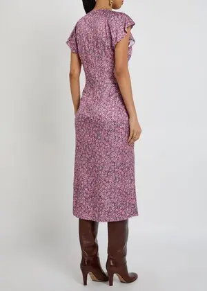Isabel Marant Étoile Lindsay Floral-print Woven Midi Dress - Pink