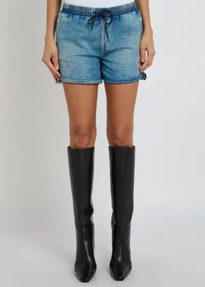 AN-Y1 Star Logo-embroidered Stretch Shorts