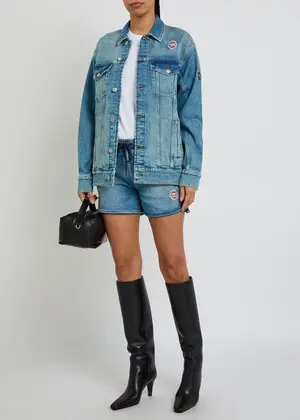 AN-Y1 Star Logo-embroidered Stretch Shorts