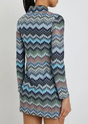 Missoni Zigzag-intarsia Fine-knit Mini Dress