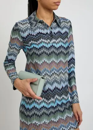 Missoni Zigzag-intarsia Fine-knit Mini Dress