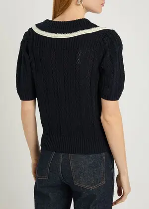 Rixo Pippa Bow-appliquéd Cotton Top