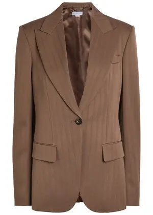 Stella McCartney Single-breasted Wool Blazer - Brown