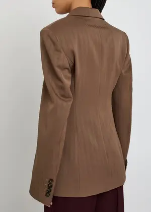 Stella McCartney Single-breasted Wool Blazer - Brown