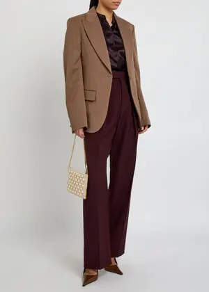 Stella McCartney Single-breasted Wool Blazer - Brown