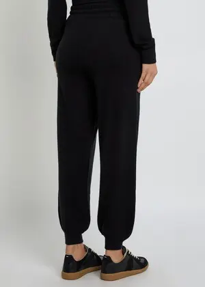 AN-Y1 J Vita Logo Cashmere Sweatpants - Black