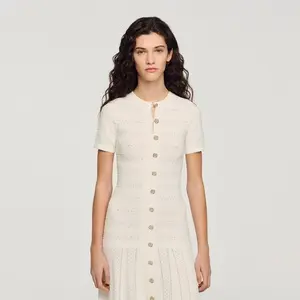 Sandro Knit Maxi Dress - Ecru