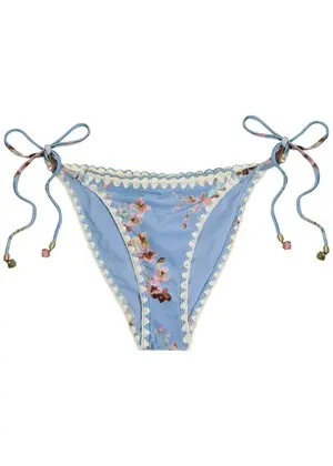 Zimmermann Awaken Floral-print Bikini Briefs - Multicoloured 1