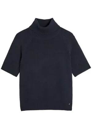 ANINE BING Jackson Roll-neck Cashmere Top