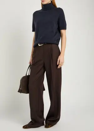 ANINE BING Jackson Roll-neck Cashmere Top