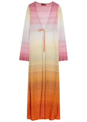 Missoni Degradé Metallic-knit Cover Up - Orange