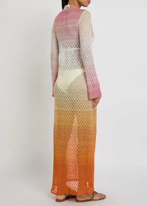 Missoni Degradé Metallic-knit Cover Up - Orange