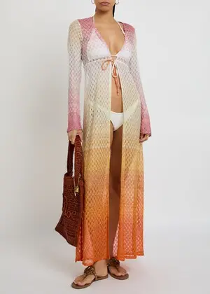 Missoni Degradé Metallic-knit Cover Up - Orange