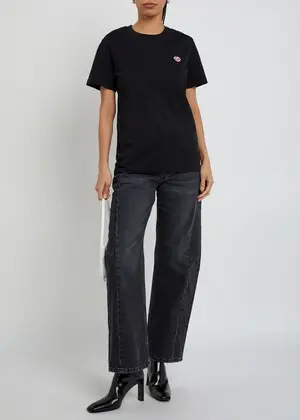 AN-Y1 Logo-embroidered T-shirt - Black