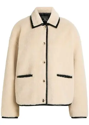 ANINE BING Camden Teddy Jacket - Cream