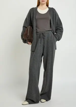 Extreme Cashmere N°462 Slouch Cashmere-blend Trousers - Dark Grey