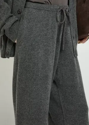Extreme Cashmere N°462 Slouch Cashmere-blend Trousers - Dark Grey