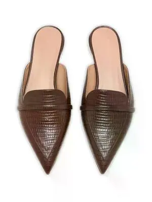 MALONE SOULIERS Doramu Pointed Mules - Brown