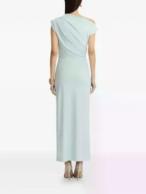 Oscar De La Renta Asymmetric Floral Maxi Dress