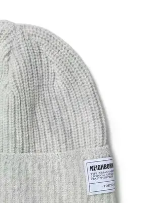 NEIGHBORHOOD Ribbed Beanie Hat - Grey
