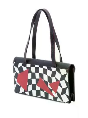 Fendi 2000-2010 Pigskin Geometric Shoulder Bag