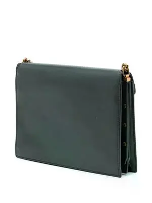 Saint Laurent 2019 Smooth Calfskin Monogram Cassandra Clasp Shoulder Bag - Green