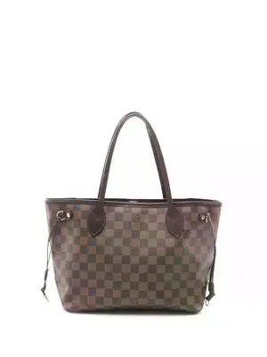 LOUIS VUITTON 2015 Damier Ebene Neverfull Pm Tote Bag - Brown