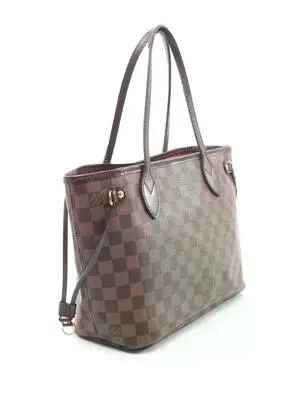 LOUIS VUITTON 2015 Damier Ebene Neverfull Pm Tote Bag - Brown