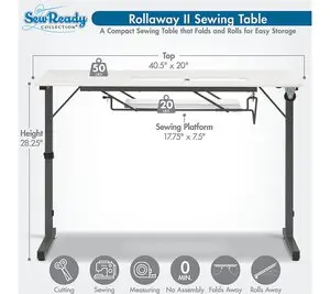 SEW READY Rollaway Ii Sewing Table