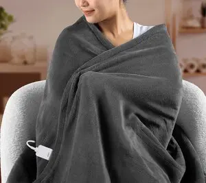 SUNBEAM Extra-long Microplush Heated Throw With Foot Pocket