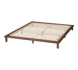 BAXTON STUDIO Alivia Brown Wood King Bed Frame