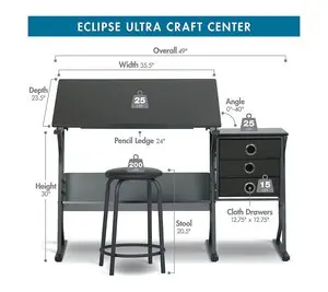 STUDIO DESIGNS HOME Studio Designs Eclipse Ultra Craft Center Black / Black