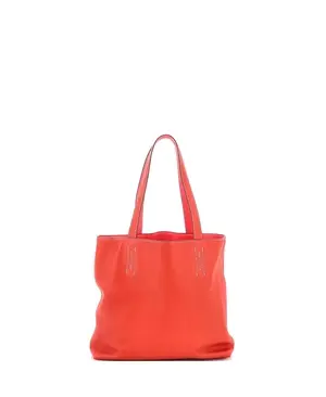 Hermès 28 Double Sens Tote Veau Sikkim - Red